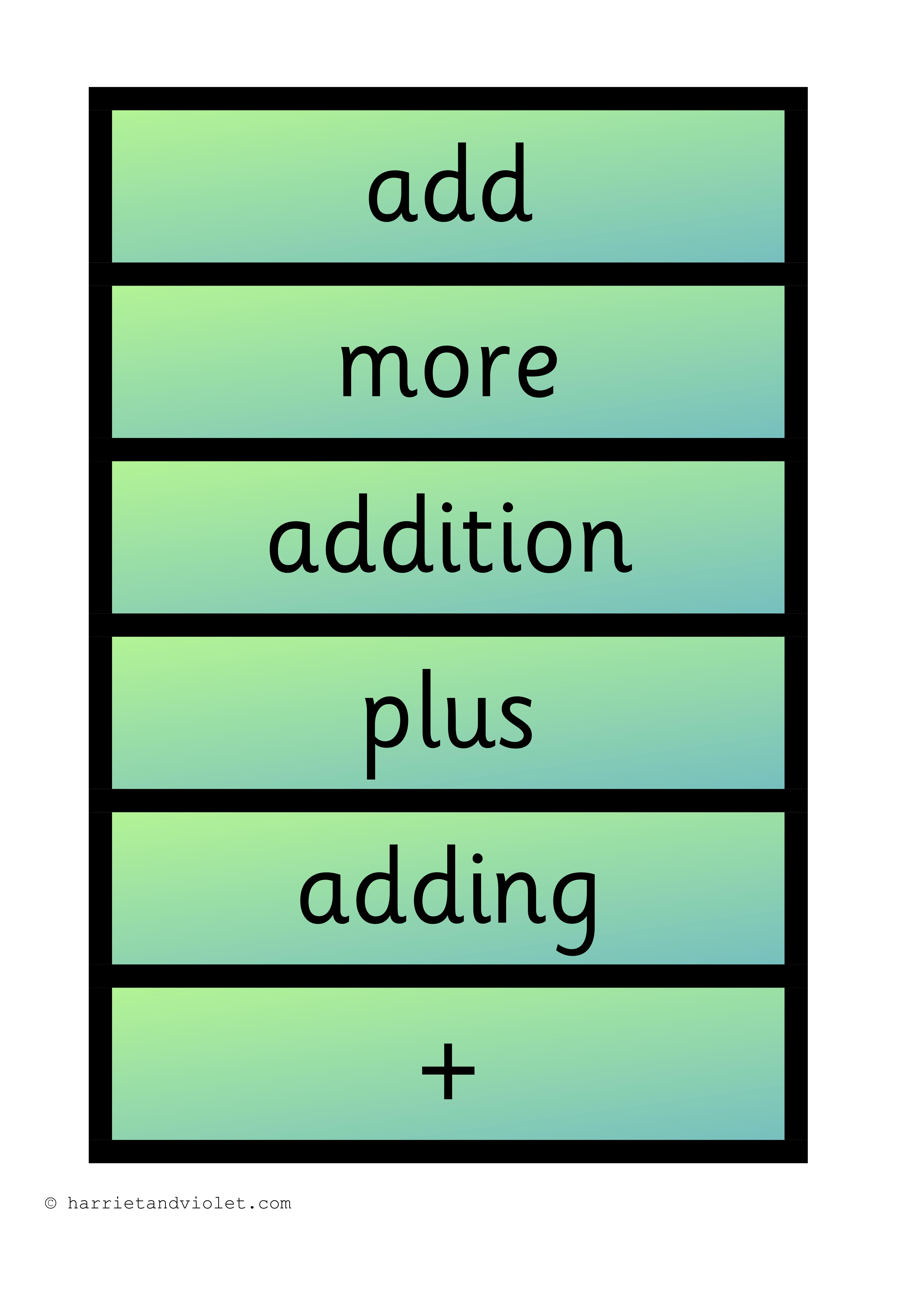 Math Vocabulary - Printable Teaching Resources - Print Play Learn