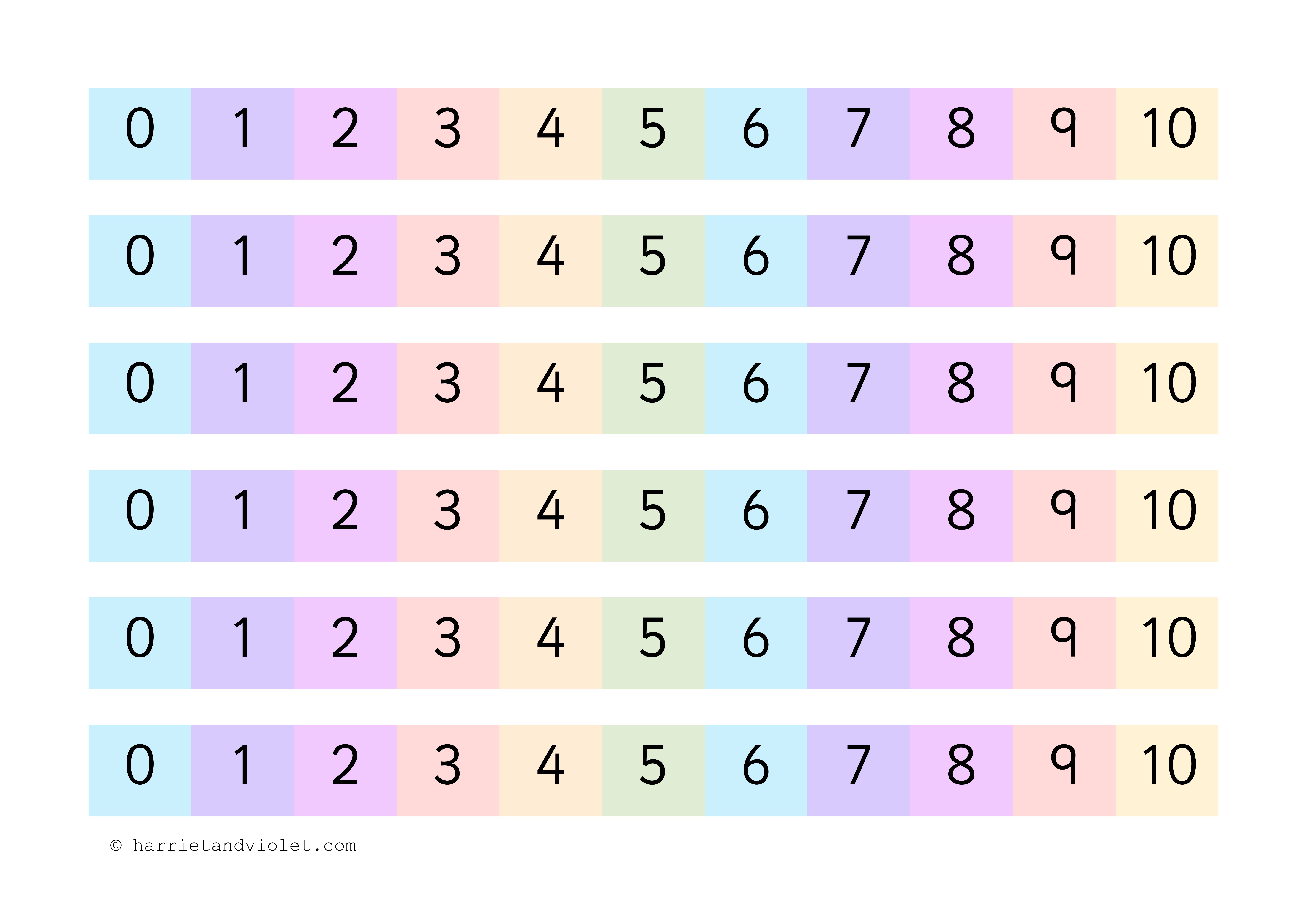 Number Line 0-10 - Printable Teaching Resources - Print Play Learn
