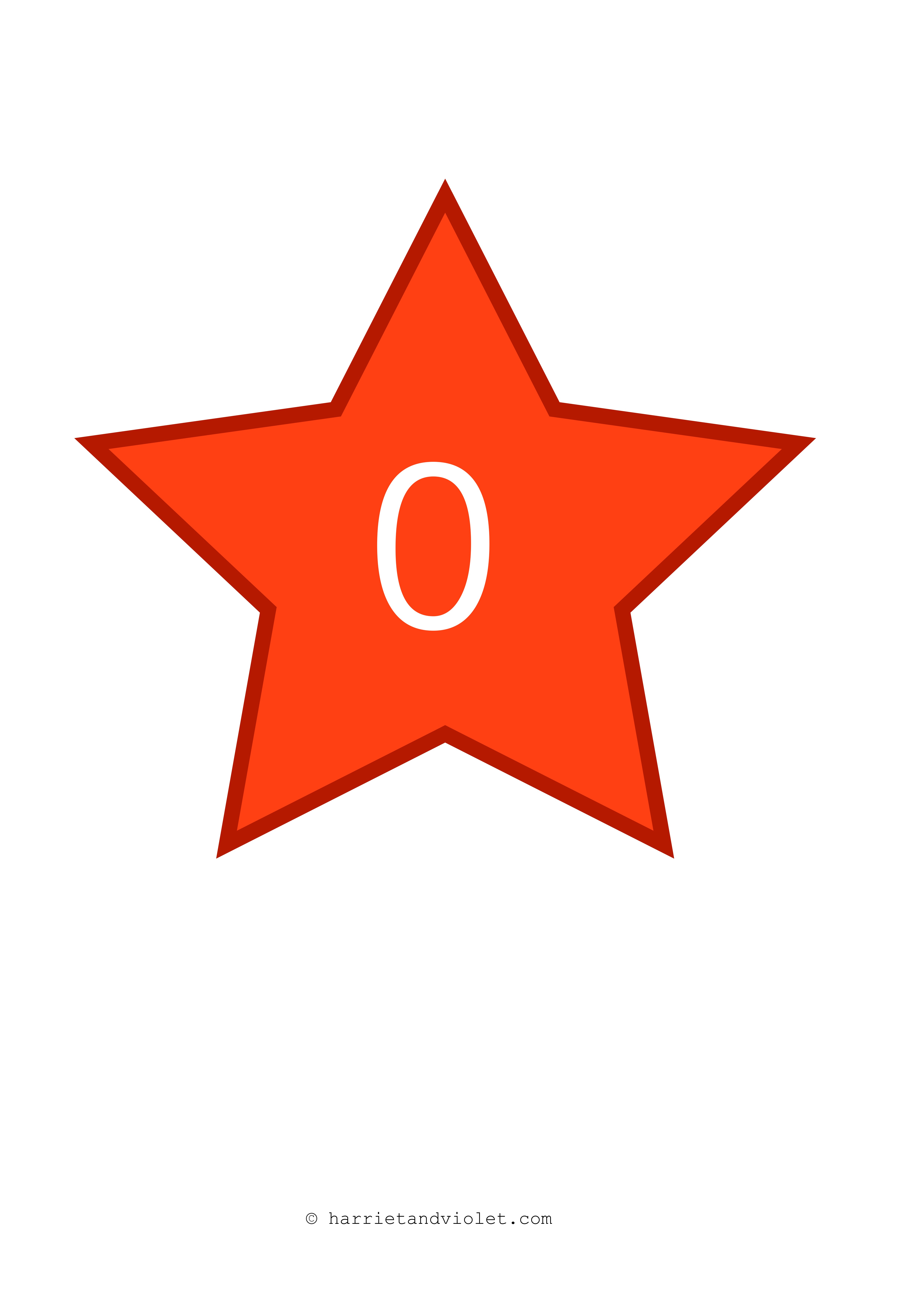 Large Numbers stars for Display or Flashcards - Printable Teaching ...