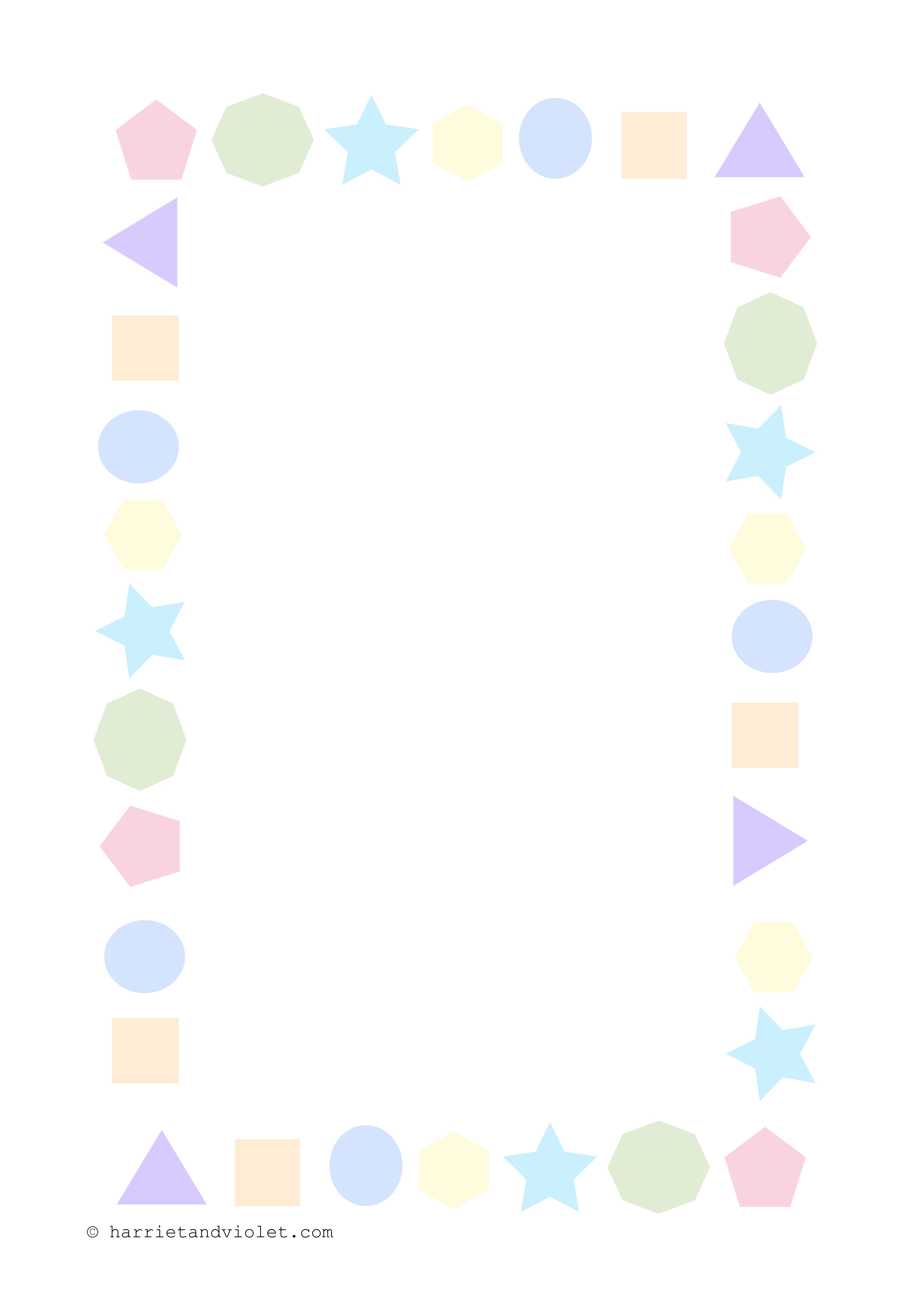 Shape Paper A4 Portrait - Printable Teaching Resources - Print Play Learn