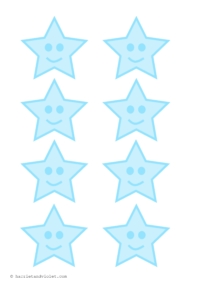 Glitter stars with faces - for display - Printable Teaching Resources ...