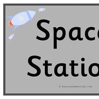 SPACE STATION • Roleplay signs. It's great when children initiate play ...