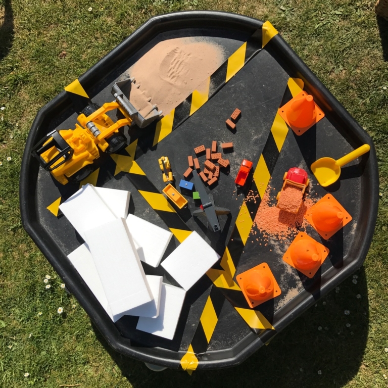 Creating a Construction Invitation to Play Using a Tuff Spot - Teaching ...