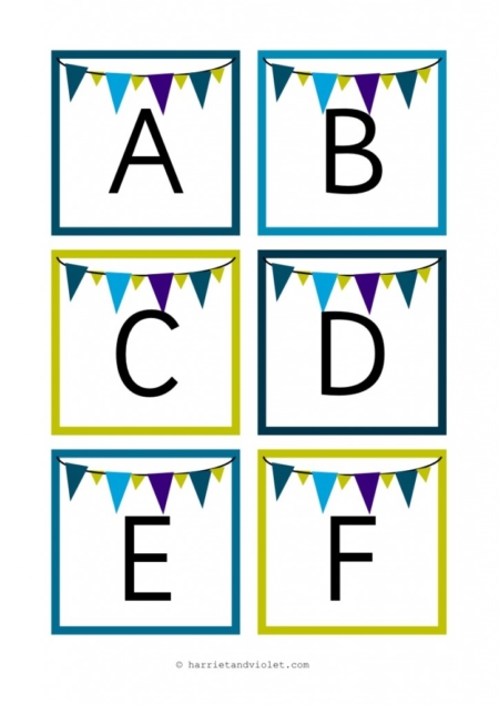 Bunting style lettering A - Z .?!' - Printable Teaching Resources ...