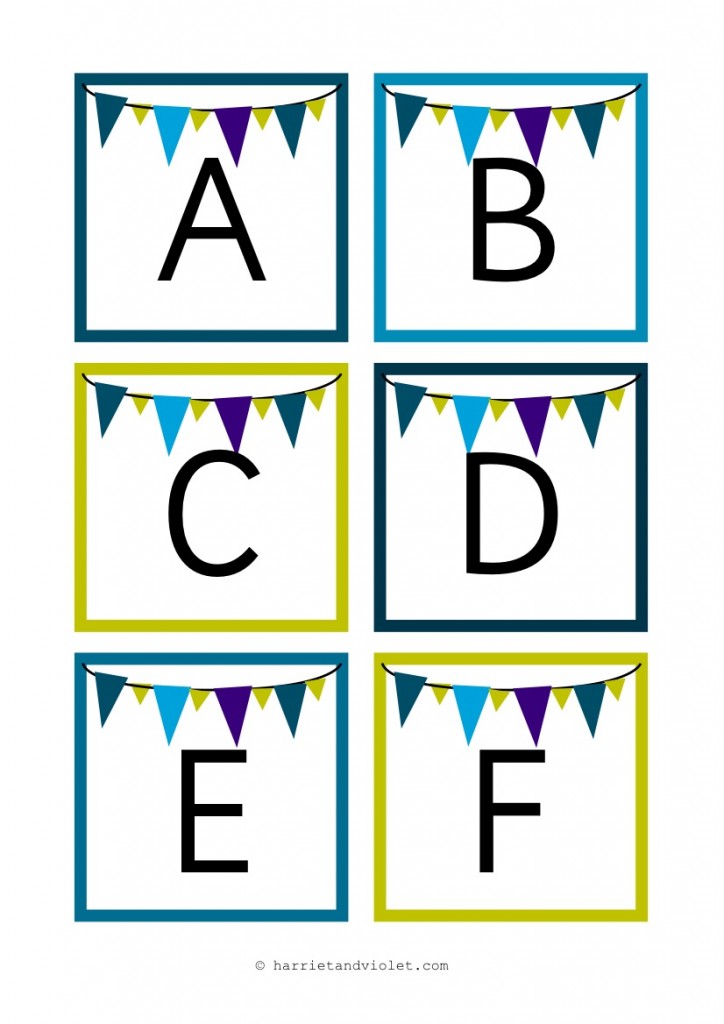 Instant Display Lettering Alphabet Bunting Style Upper Case ...