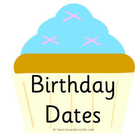 Birthday Months on Cupcakes with Candles for the Classroom to Display ...