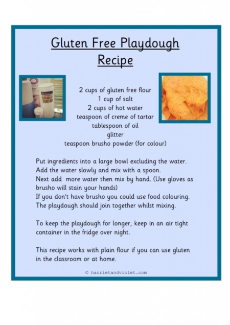 Let's Make Playdough Recipe Card - Printable Teaching Resources - Print ...