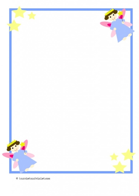 Fairy Border Paper A4 Portrait Plain Background Free Teaching Resource ...