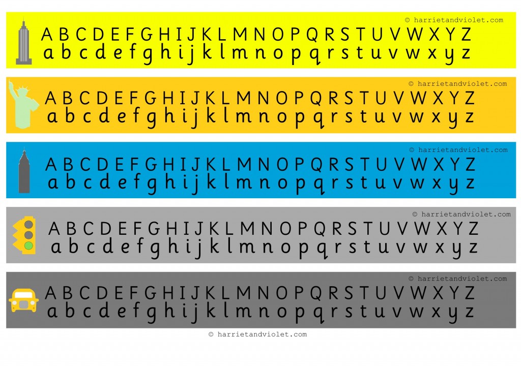 Alphabet Chart Daily Vocabulary Alphabet Pop Retro Vintage Classic