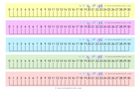 rainbow number line 0-10 - Printable Teaching Resources - Print Play Learn