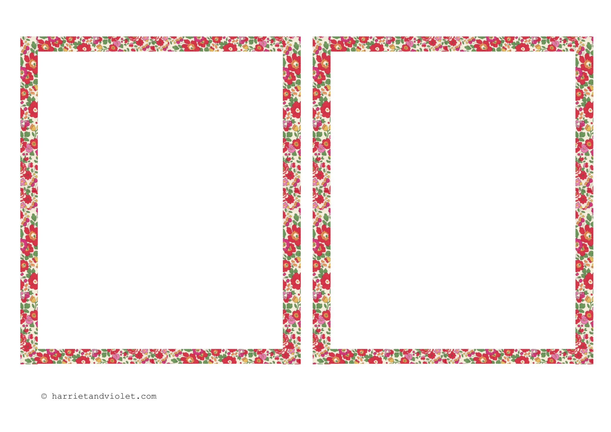 Liberty Flower Border Paper - Printable Teaching Resources - Print Play ...