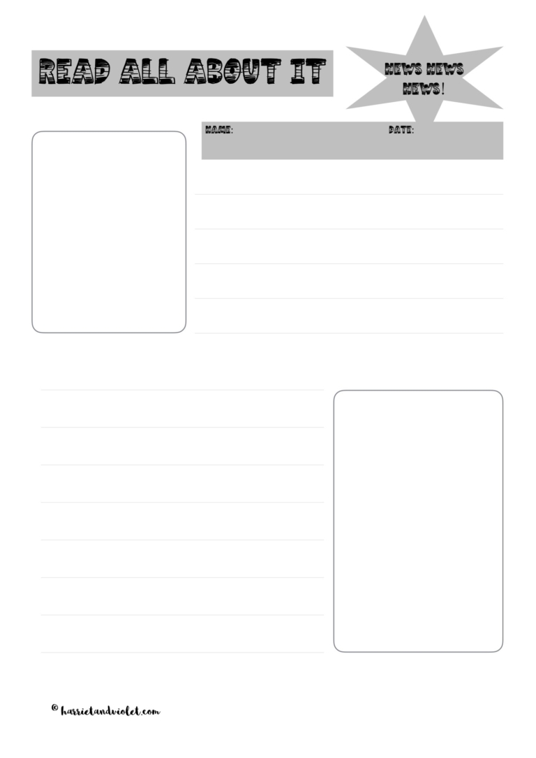 Good News Sheet Template - Printable Teaching Resources - Print Play Learn