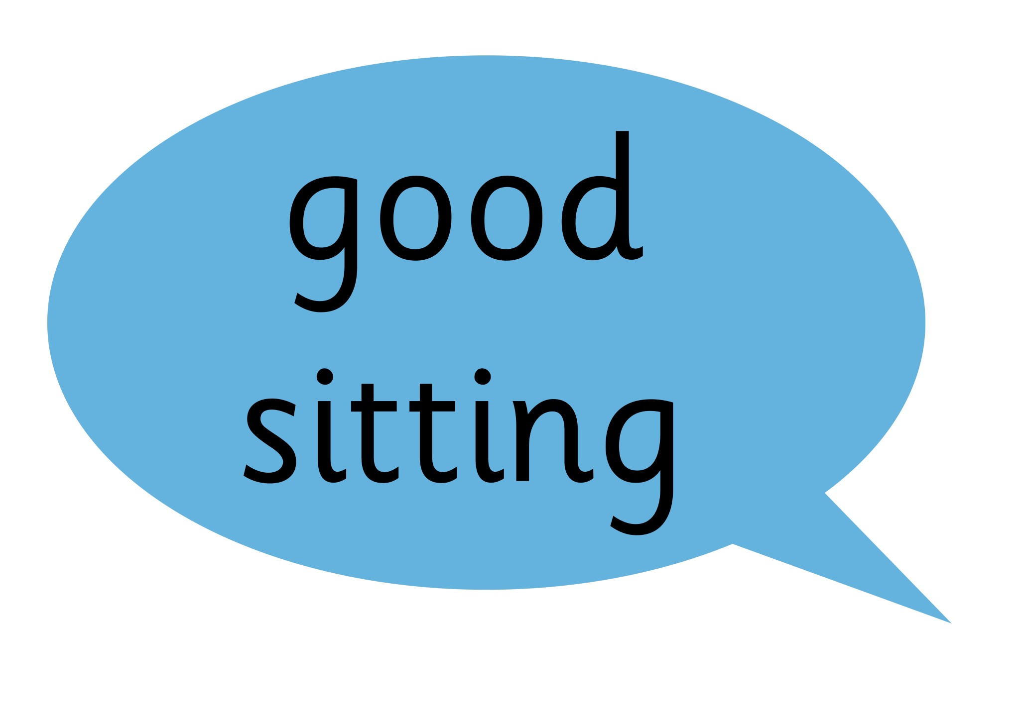 Simple classroom prompt - good sitting/looking/listening - Printable ...