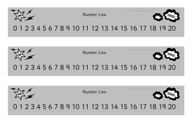 Beach ball - number line 0-20 - Printable Teaching Resources - Print ...