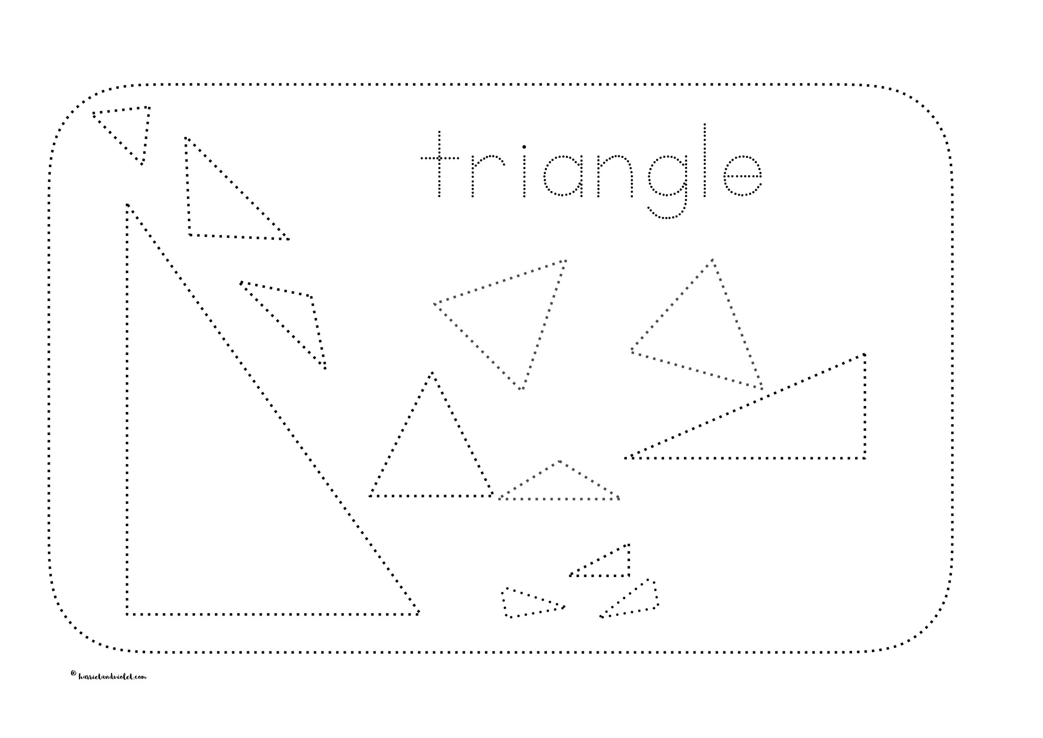 2D Shape dot-to-dot pencil control - Printable Teaching Resources ...
