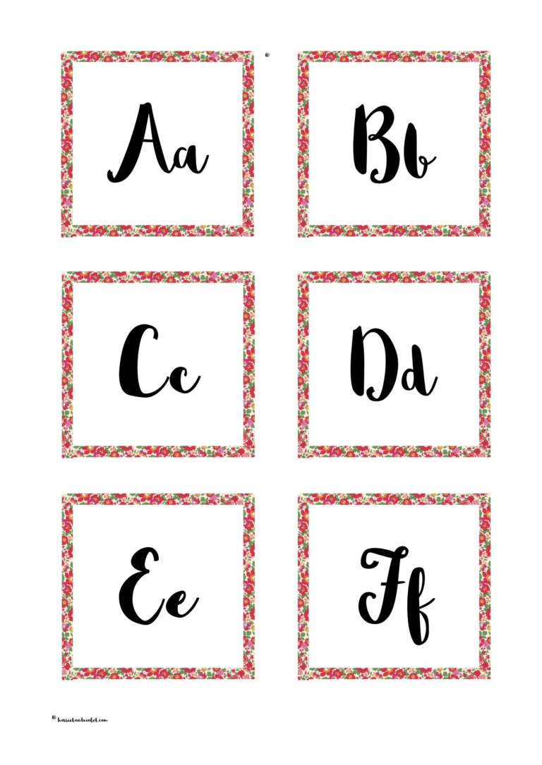 Rainbow Alphabet Cursive upper and lower case lettering - Printable ...
