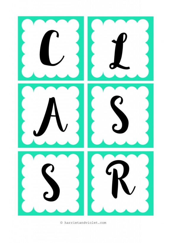 Class Rules - instant display title (glitter) - Printable Teaching ...