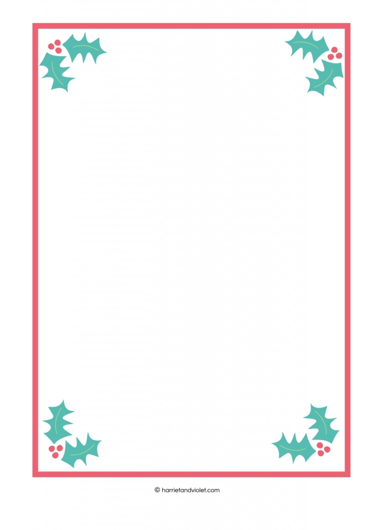 Holly Winter Paper - Printable Teaching Resources - Print Play Learn