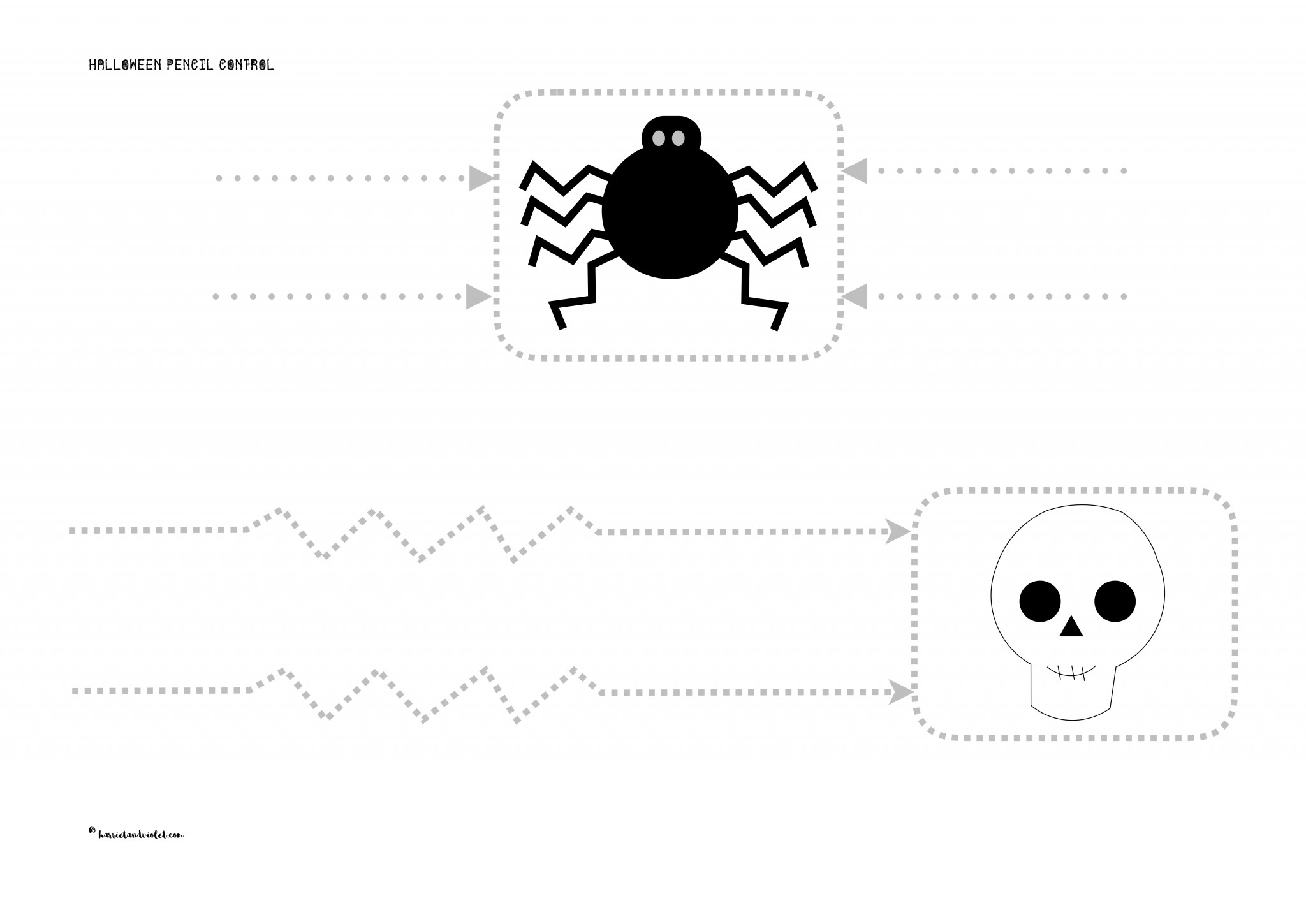 Halloween pencil control practise - Printable Teaching Resources ...