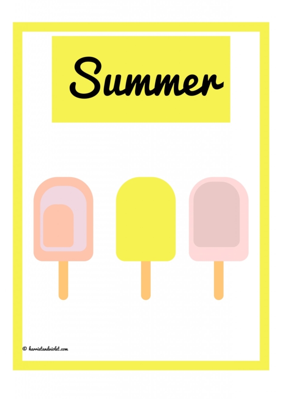 Autumn, Spring, Summer & Winter - Season Posters for display ...