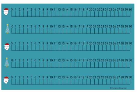 Christmas Number Line 0-30 (numberline) - Printable Teaching Resources ...