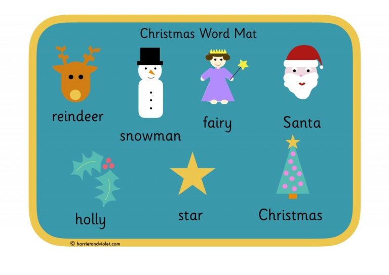 Christmas Word Mat - Printable Teaching Resources - Print Play Learn