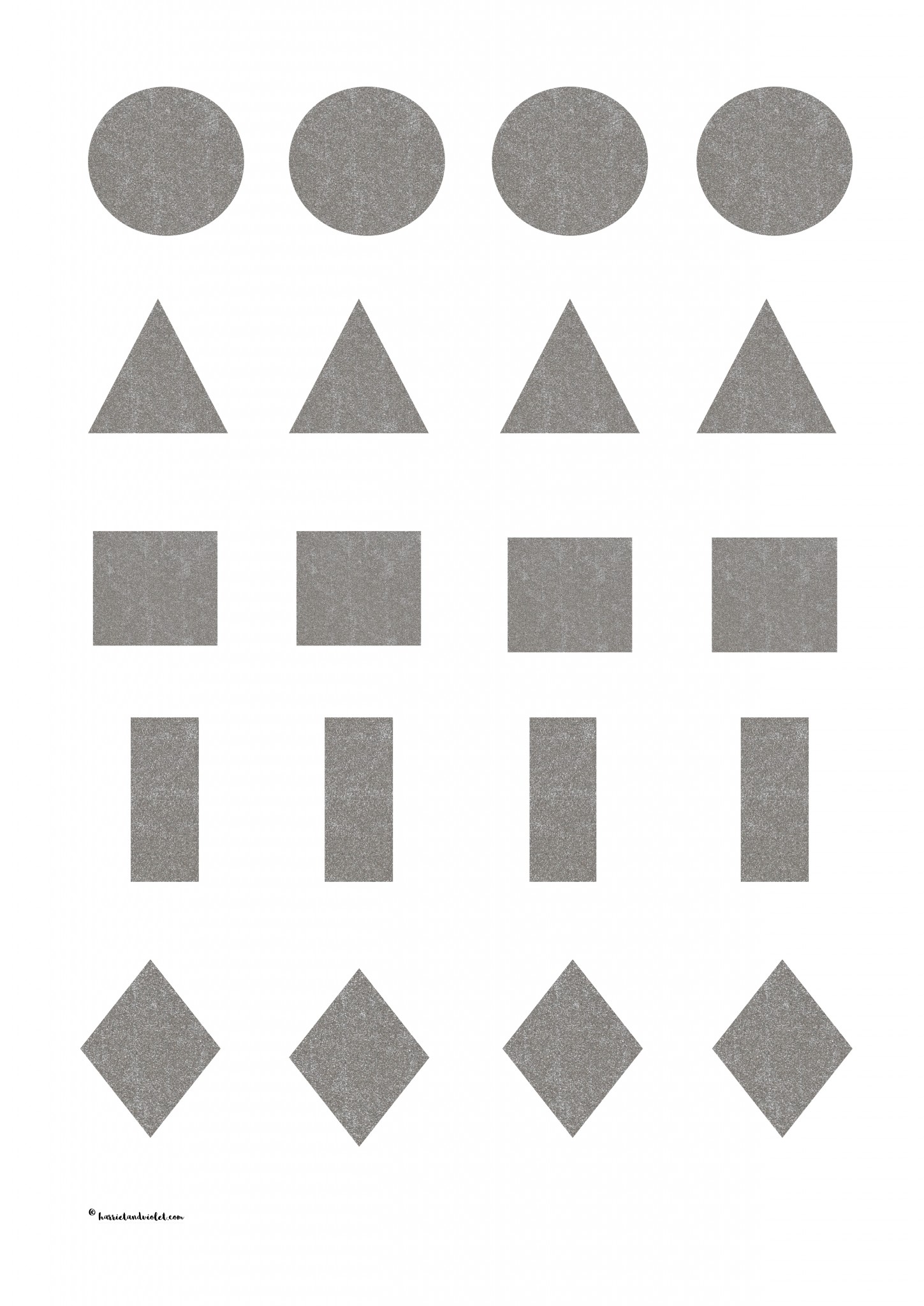 2D Shape Home Learning Poster - glitter style - Printable Teaching ...