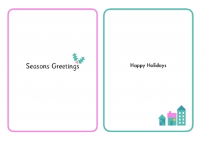 Christmas card inserts with small images - Printable Teaching Resources ...