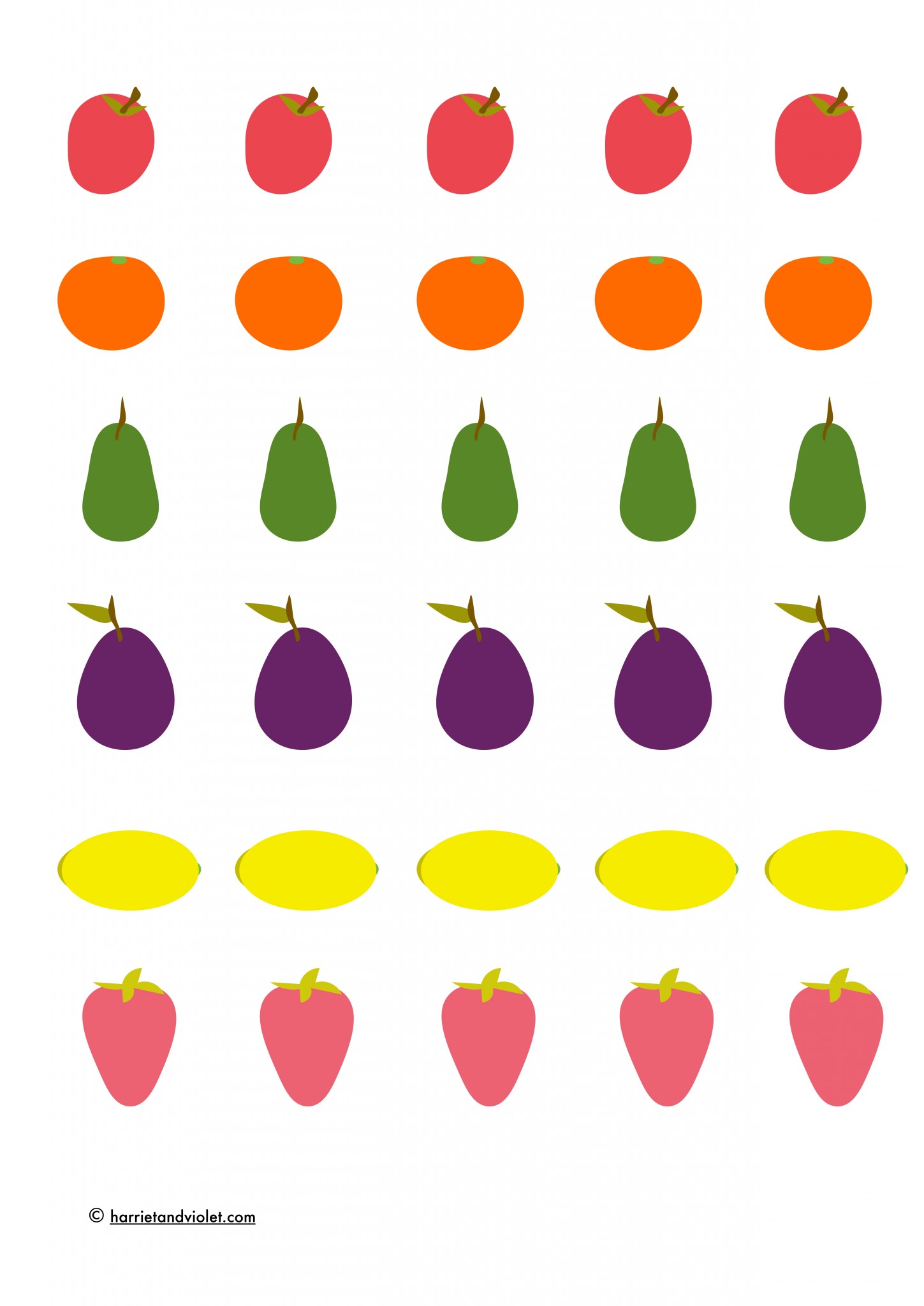 Fruits with smiley faces - great for displays - Printable Teaching ...