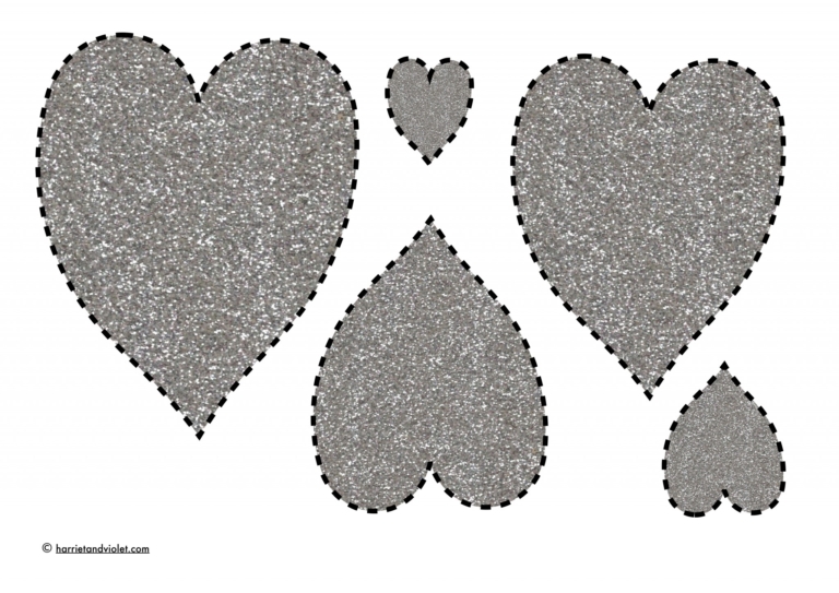 Hearts different sizes cutting activity - Printable Teaching Resources ...