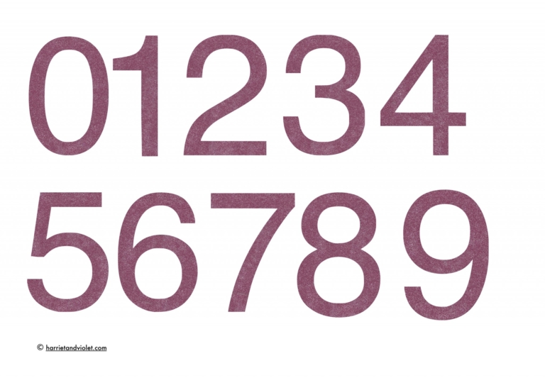 Pink Glitter Number Line 0-100 - Printable Teaching Resources - Print ...