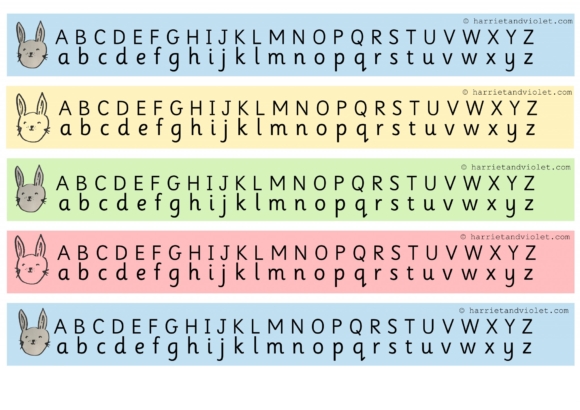 Rabbit Alphabet Chart A-Z a-z - Printable Teaching Resources - Print ...