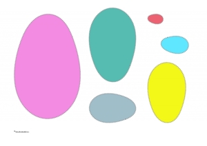 Pattern black and white Easter eggs - cut out and put in size order ...