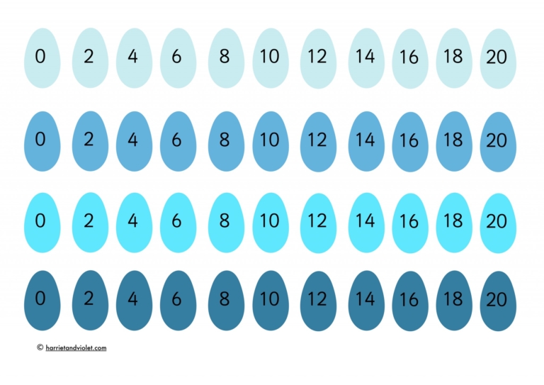 Easter Egg Number Cards 1-50 - Printable Teaching Resources - Print ...