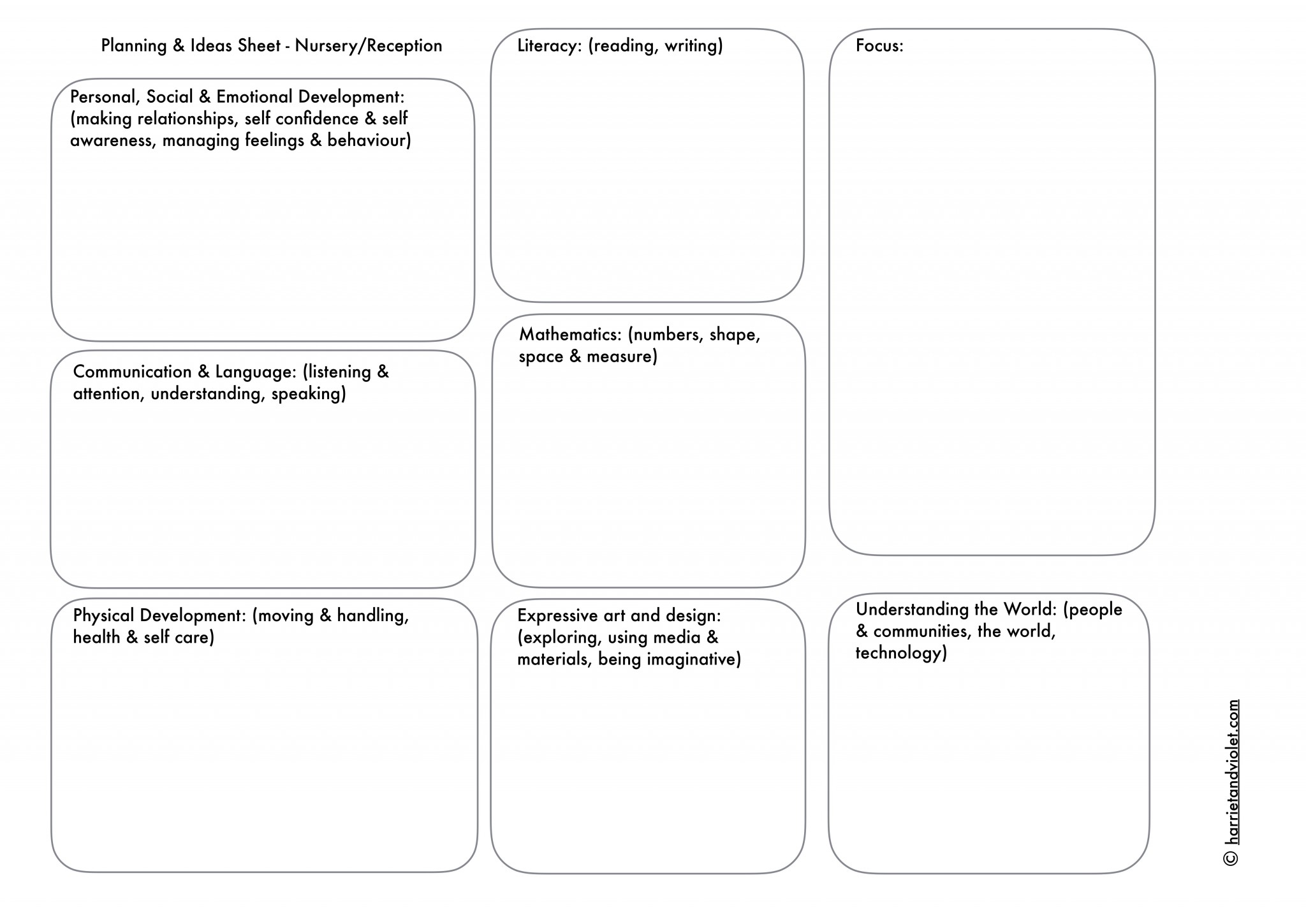 EYFS Reception nursery Ideas Or Planning Sheet Printable Teaching EYFS Reception nursery Ideas Or Planning Sheet Printable Teaching
