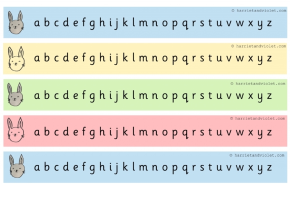 Rabbit Alphabet Chart - Printable Teaching Resources - Print Play Learn