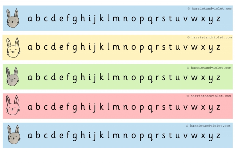 Rabbit Alphabet Chart A-Z a-z - Printable Teaching Resources - Print ...