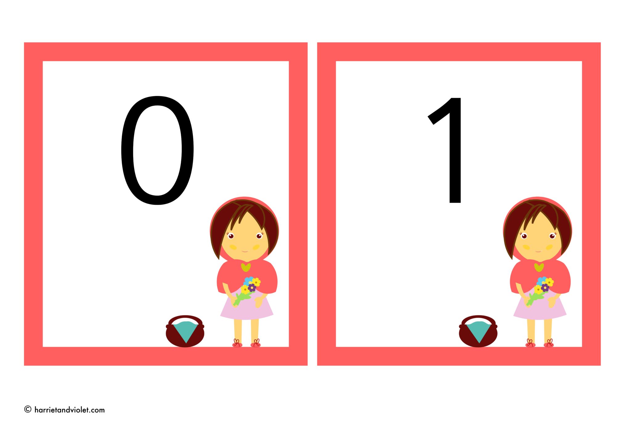 Little Red Riding Hood number line 0-10 - Printable Teaching Resources ...