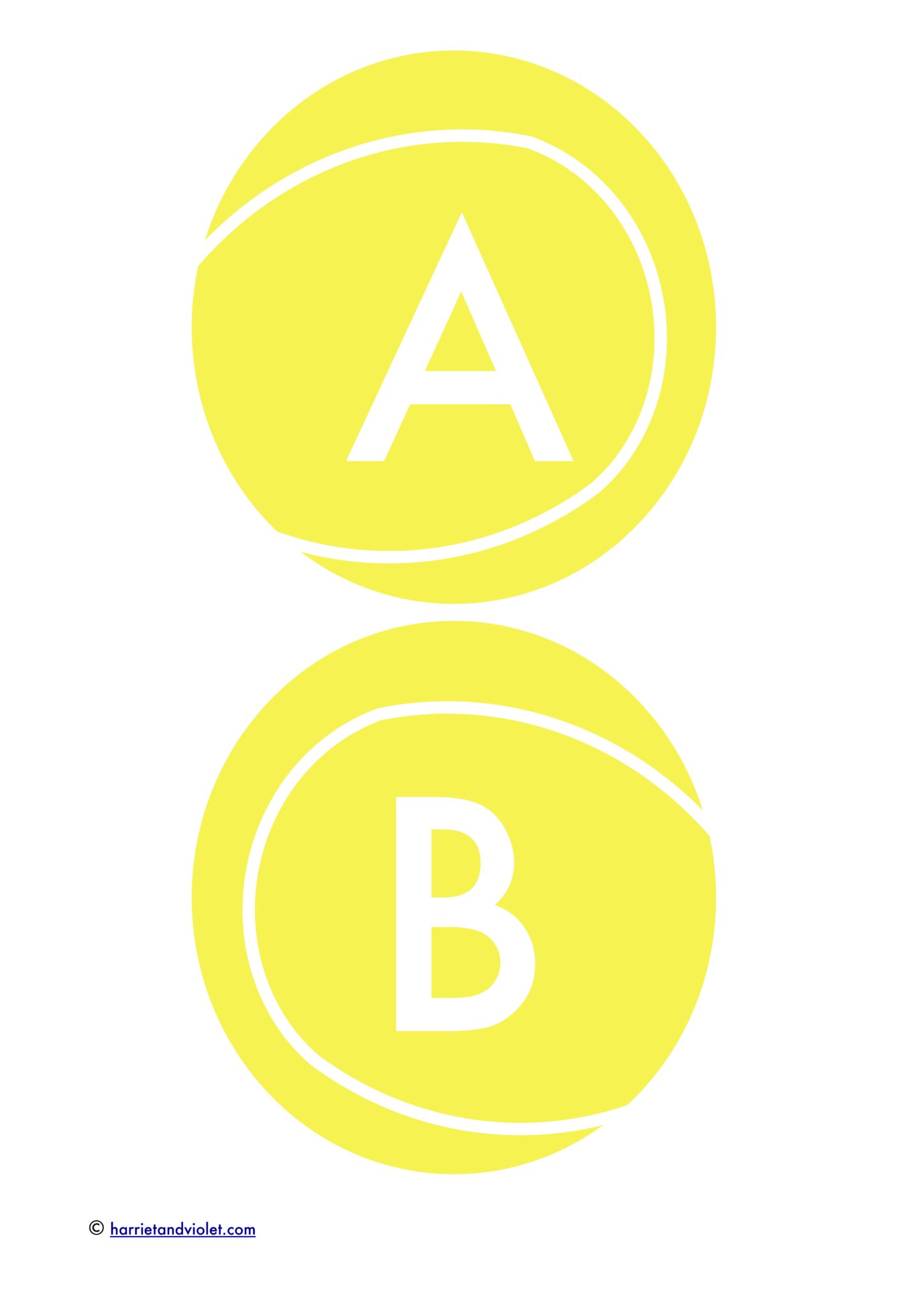 Tennis Ball - A to Z Display Lettering - Printable Teaching Resources ...