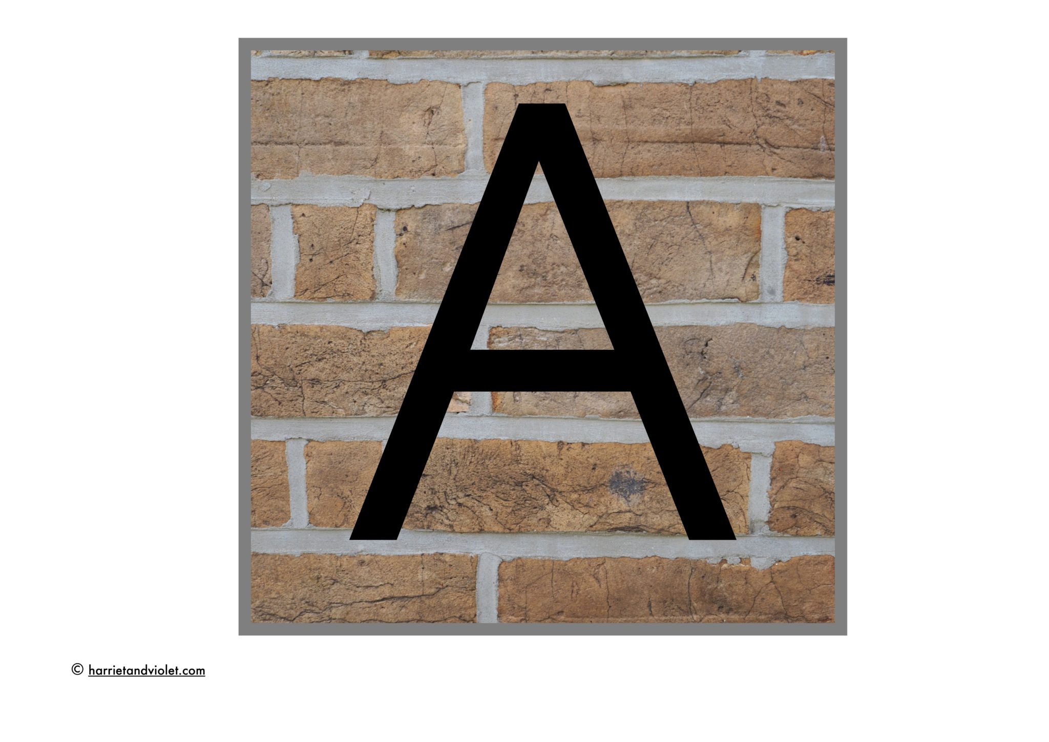 Brick lettering A-Z .?!' - Printable Teaching Resources - Print Play Learn