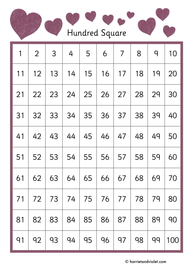1-150 Hundred Square - Printable Teaching Resources - Print Play Learn