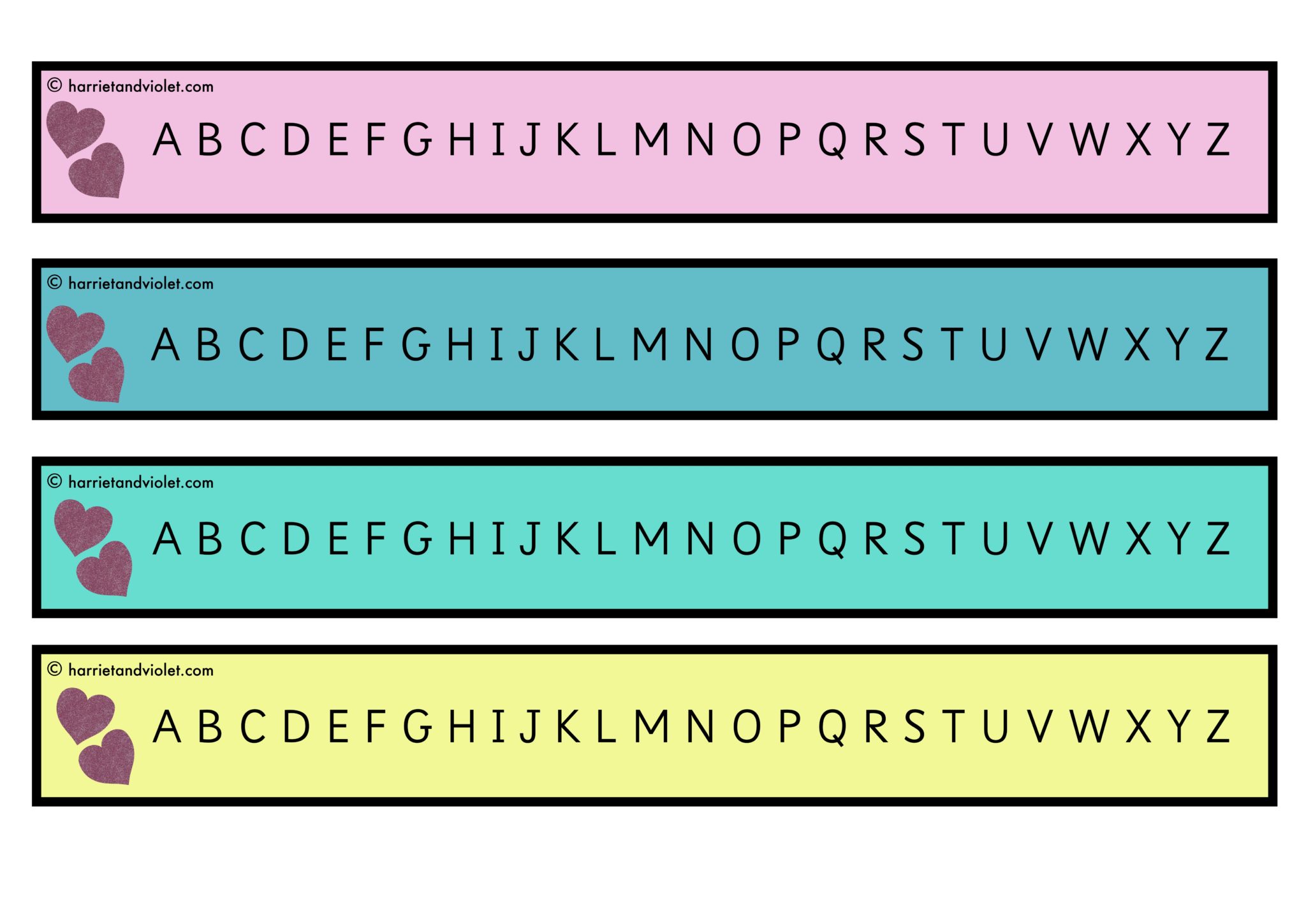 Valentine Heart - capital letters - Printable Teaching Resources ...