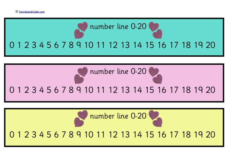 Number Lines - Page 1 - Free Teaching Resources - Print Play Learn
