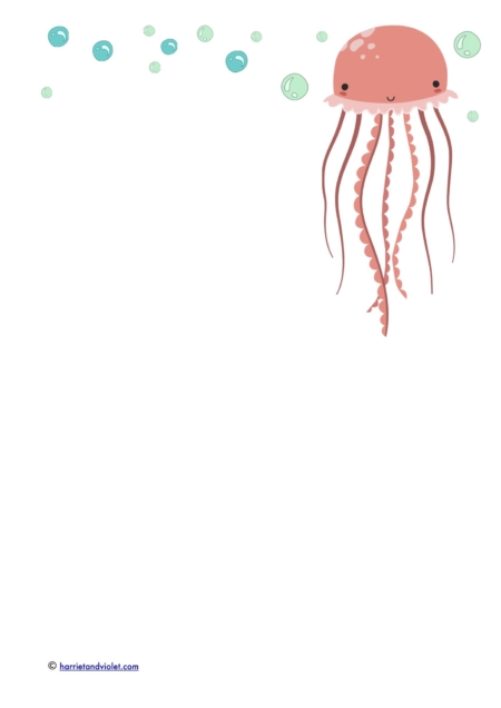 Jellyfish Writing Paper - Printable Teaching Resources - Print Play Learn
