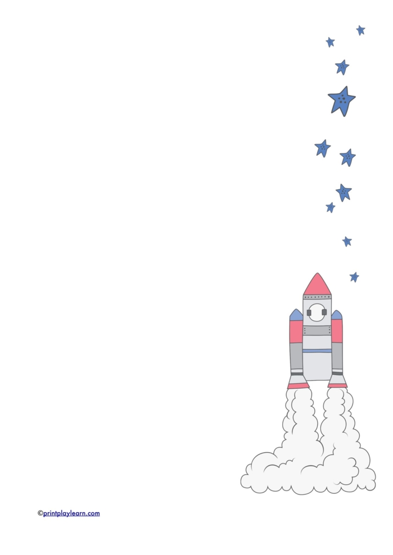 Planet Writing Paper - Plain and Lined - Printable Teaching Resources ...