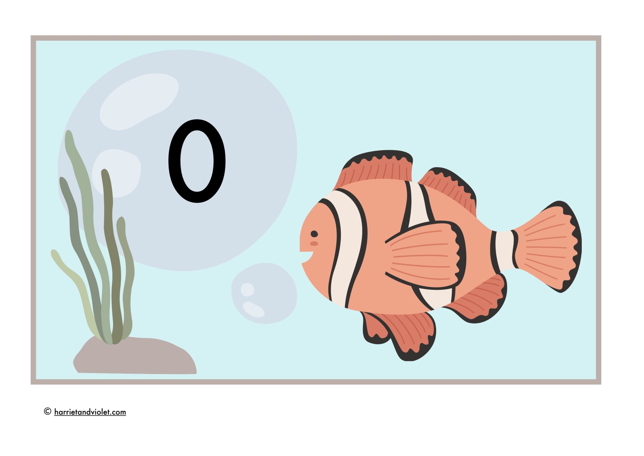 Underwater Sea Creature Number Line 0-10 - Printable Teaching Resources ...