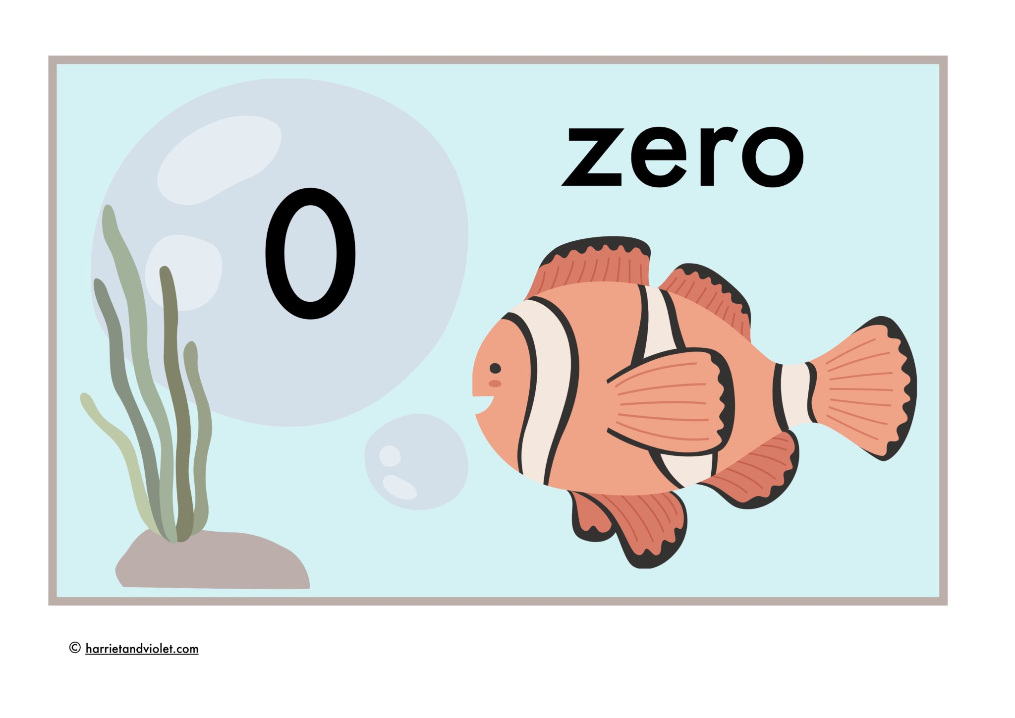 Under the sea numbers and words (0-10) - Printable Teaching Resources ...