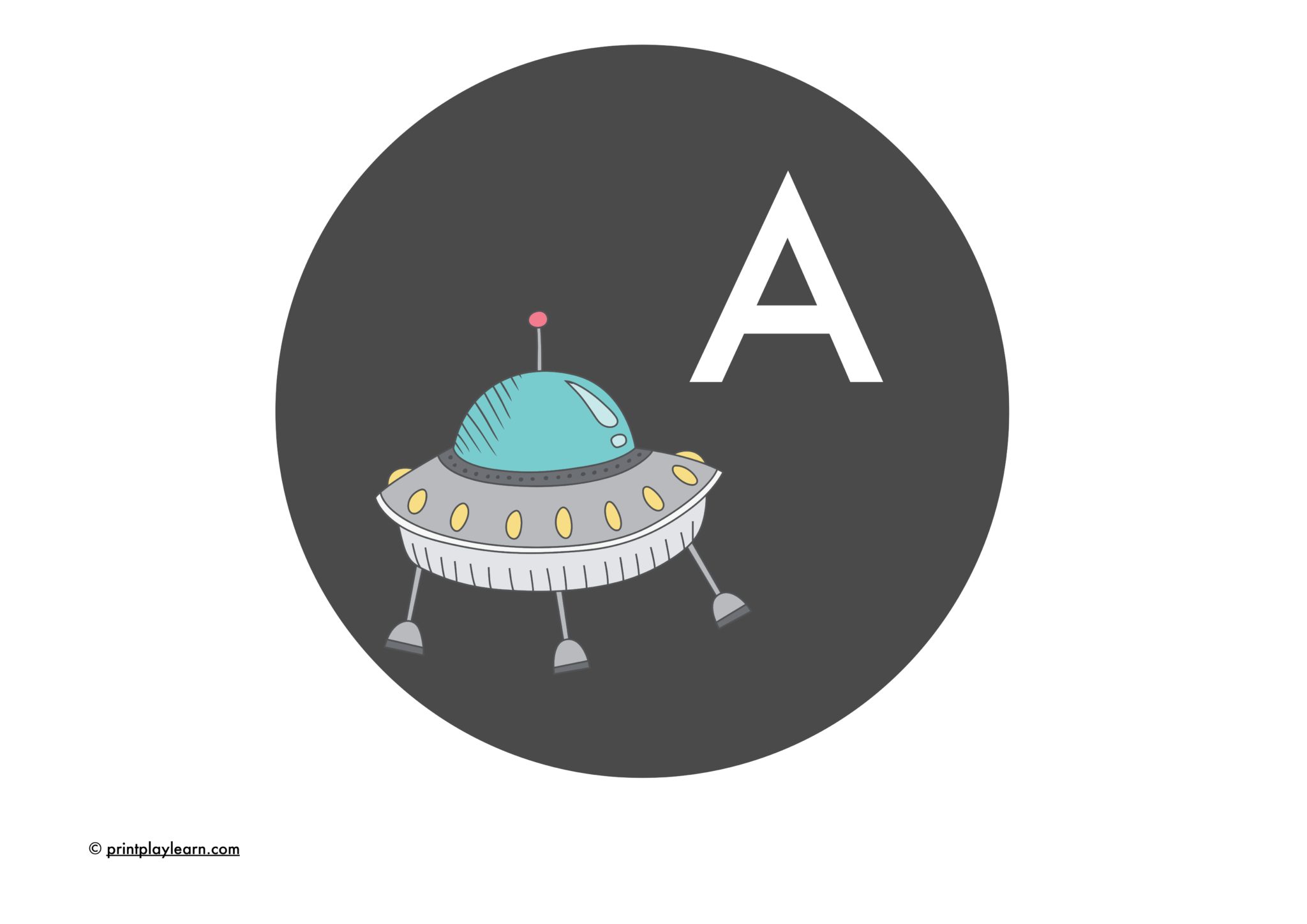 Spaceship alphabet - Printable Teaching Resources - Print Play Learn