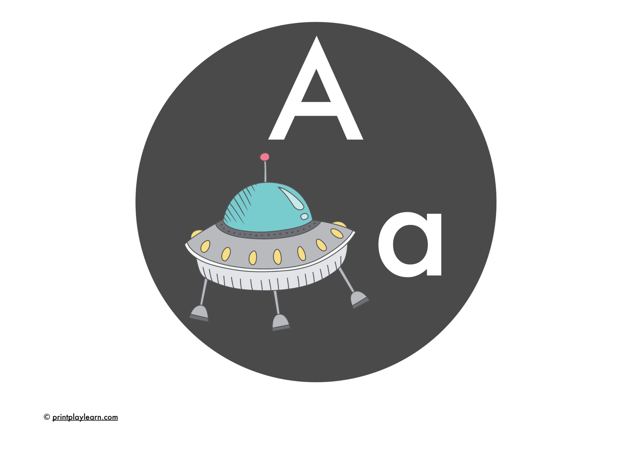Spaceship alphabet upper and lowercase - Printable Teaching Resources ...