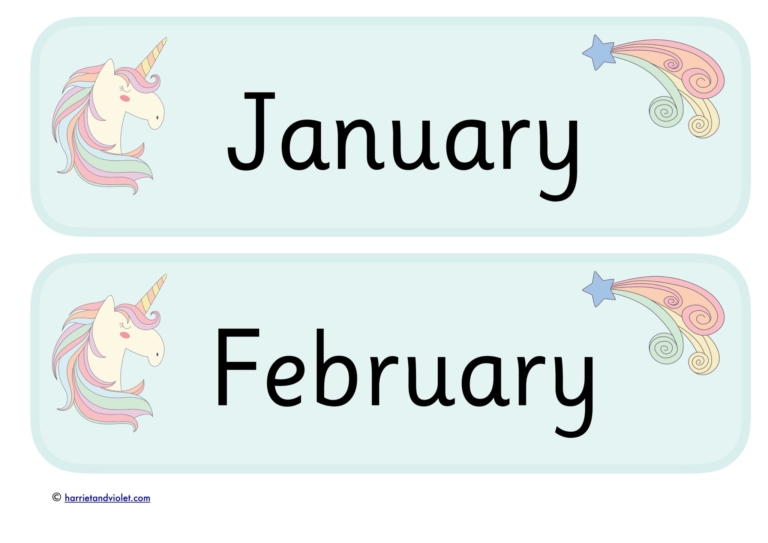 Rainbow Months of the Year Posters - Printable Teaching Resources ...